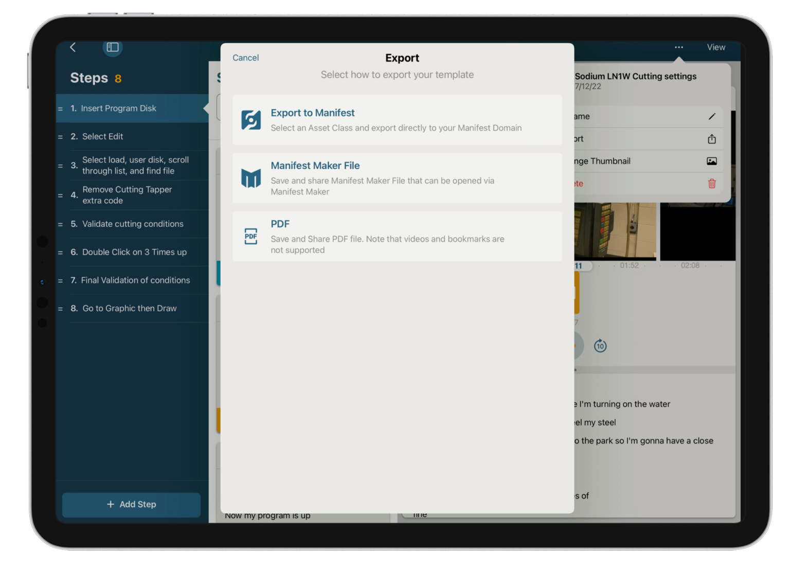 Manifest Maker | Work Instructions Authoring Tool | Taqtile