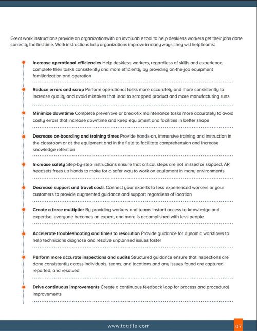 eBook: Exploring AR Digital Work Instructions | Taqtile